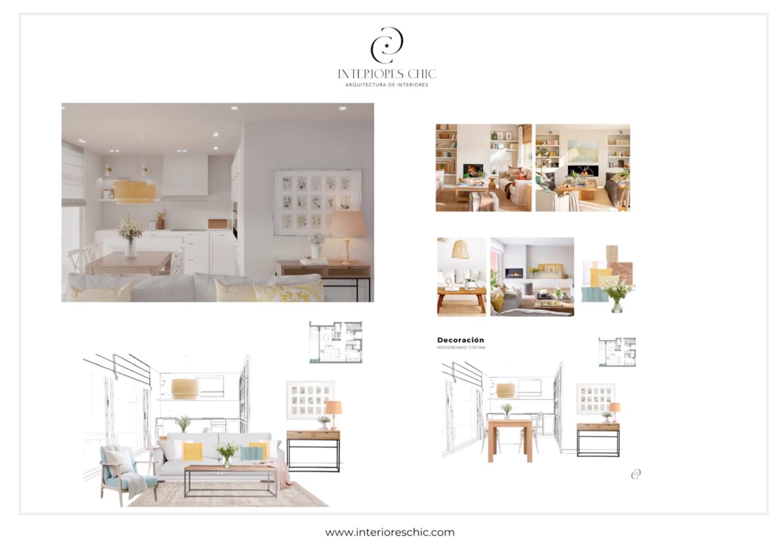 Proyecto de interiorismo online - Interiores Chic - Estudio de Interiorismo