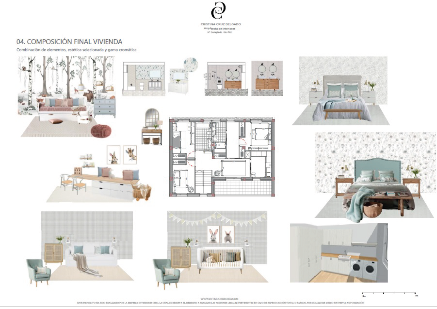 Proyecto de interiorismo online - Interiores Chic - Estudio de Interiorismo